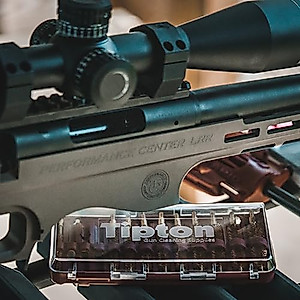 Tipton 13-Piece Brass Jag Set with Storage Case for Rifle Cleaning and Maintenance