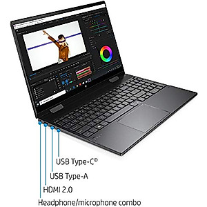 2020 HP Envy X360 2-in-1 15.6 Inch Touchscreen Laptop (AMD Quad-Core Ryzen 7, AMD Radeon RX Vega 10, 32GB RAM, 1TB SSD, Backlit Keyboard, WiFi, Bluetooth, HDMI, Windows 10 Home) (Black)