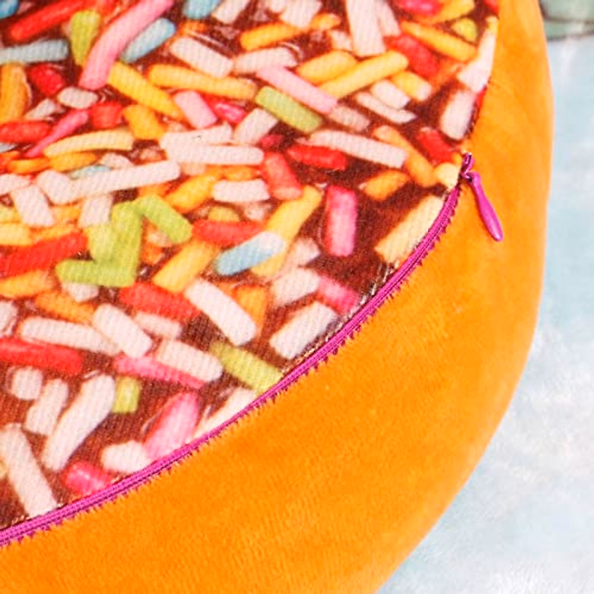 3 Pieces Donut Round Throw Pillow 16 Inch Pink Donut 3D Digital Print Pillow Cute Doughnut Shaped Funny Pillows Soft Plush Food Stuffed Decor Comfortable Cushion for Floor Chair Couch