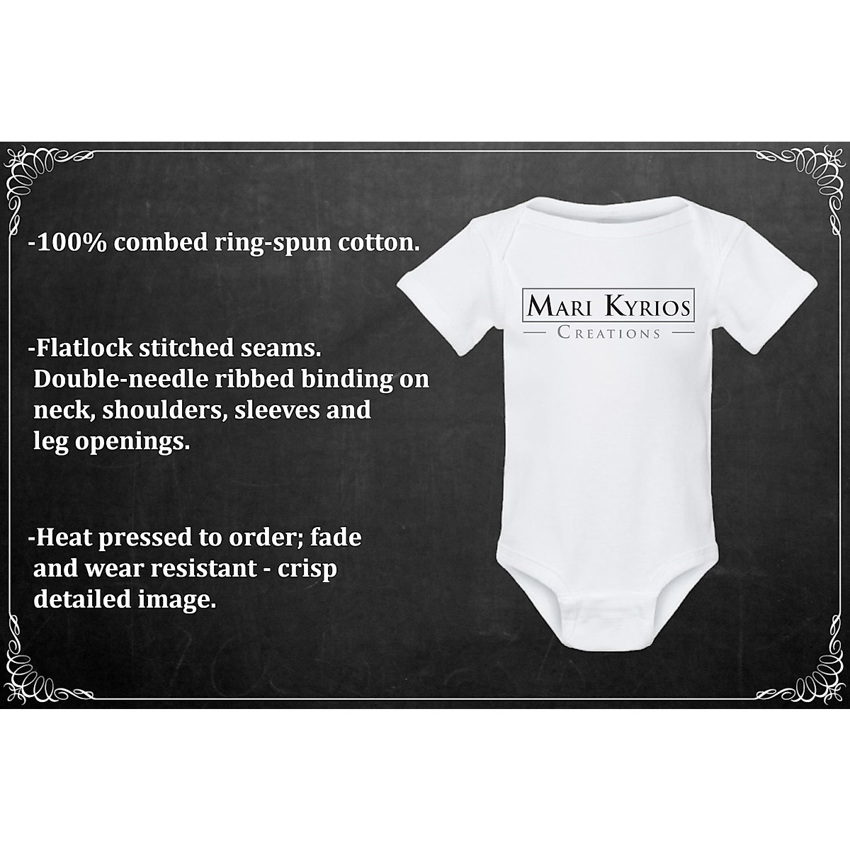 Mari Kyrios Slayer Thrash Speed Metal Rock & Roll Black One Piece Bodysuit Baby Clothes Size 6 Months