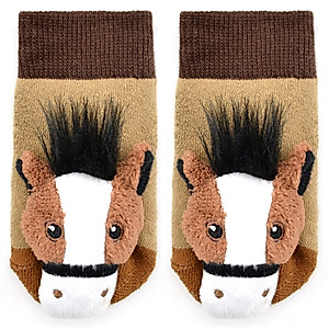 Piero Liventi Derby Pony Boogie Toes Rattle Sock, 1-Pair (0-1Y)