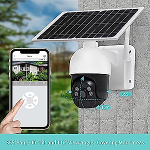 Solar Powered Outdoor Security Camera Wireless WiFi 1080P Spotlight Night Vision Two-Way Audio Motion Detection Cloud Local Storage
