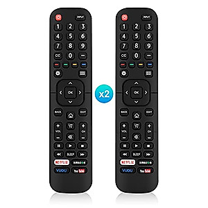 2PCS EN2A27 Replacement Remote Control Compatible with All Hisense 4K LED LCD HDTV UHD Smart TVs EN2A127H EN2A27HT EN2AN27H EN2AS27H EN2B27 EN2C27 EN2D27 EN2G27 EN33922A EN33924HS EN33925A
