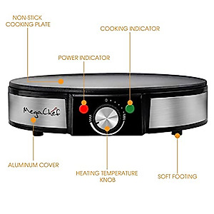 The MegaChef Crepe and Pancake Maker Breakfast Griddle