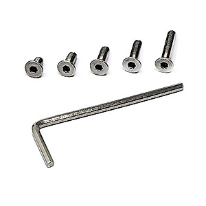 iexcell 250 Pcs M3 x 6/8/10/12/16 Stainless Steel 304 Hex Socket Flat Head Cap Screws Bolts Assortment Kit