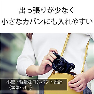 Sony Alpha a6400 Mirrorless Camera Double Zoom Lens Kit, SELP1650 F3.5-5.6 + SEL55210 F4.5-6.3 SEL55210 Black (Renewed)