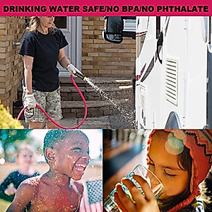 PAULINN RV Camper Garden Water Hose 5/8 in 10 FT | Drinking Fresh Water Hose for Garden RV Camper Boats Water Hose | Food Grade, Phthalate, BPA Free | No Kink and Flexible Garden Water Hose