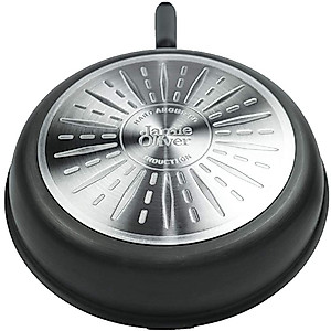 Tefal Jamie Oliver E75604 Frying Pan with Lid, 24 cm, Induction, 4-Piece Set, Frying Pan Non-Stick Coating, Oven-Safe, Dishwasher Safe, for All Types of Cookers, Includes Spatula