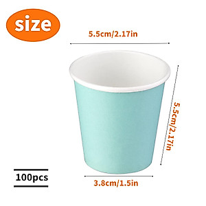 Giwrmu 100 pack 3 oz Paper Cups, Disposable Bathroom Cups, Mouthwash Paper Cups, 3 oz Small Cups for mouthwash, Snack Cups, Espresso Cups Suitable for Home, Party, Picnic