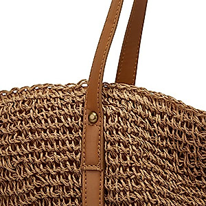 Straw Bags for Women Summer Beach Woven Tote Hobo Handbag Casual Straw Shoulder Bags for Travel Vocation