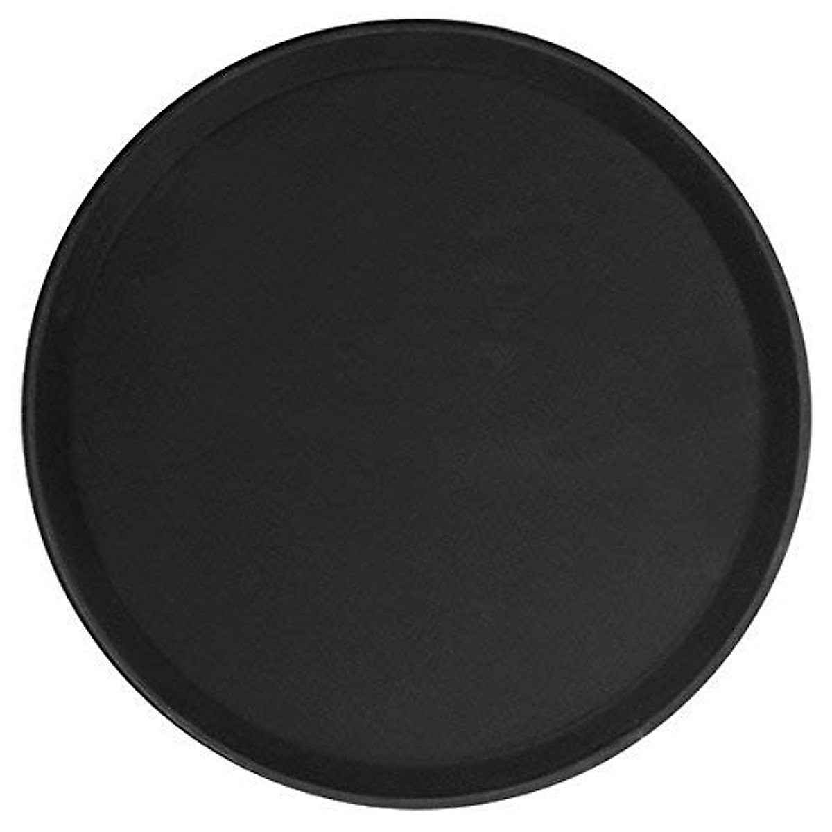 Rubber Coated Plastic Bar Tray Round 14" Black