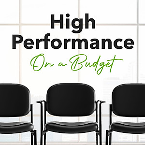 HON Scatter Armless Stacking Guest Chair, Black