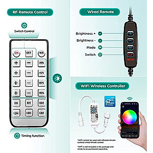 Lominie LED Aquarium Light, Full Spectrum Fish Tank Light, Clip on Freshwater Planted Light Adjustable Gooseneck for Saltwater Coral Fish Tanks, Dimmable Nano Refugium Tank Light Supports Remote WiFi