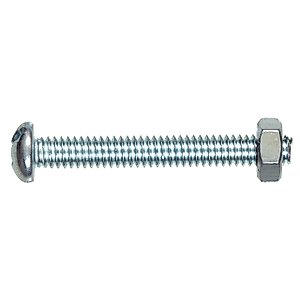 The Hillman Group 35204 Round Head Combo Machine Screw with Nut, 8-32 x 3-Inch, 25-Pack