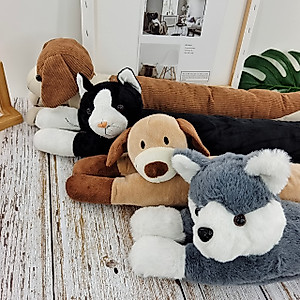 Dewarfami Fabric Under Door Draft Stopper Weather Stripping Sound Proof Bottom Seal Heavy Duty Reduce Noice Decorative Cute Dog