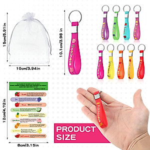 Cunno 36 Sets Fruit of The Spirit Gifts Set Bulk Religious Fruit Bible Verse Cards Christian Fruit Keychains Organza Bags Holy Week Gift for Christmas Graduation Church Sunday School Party Favor