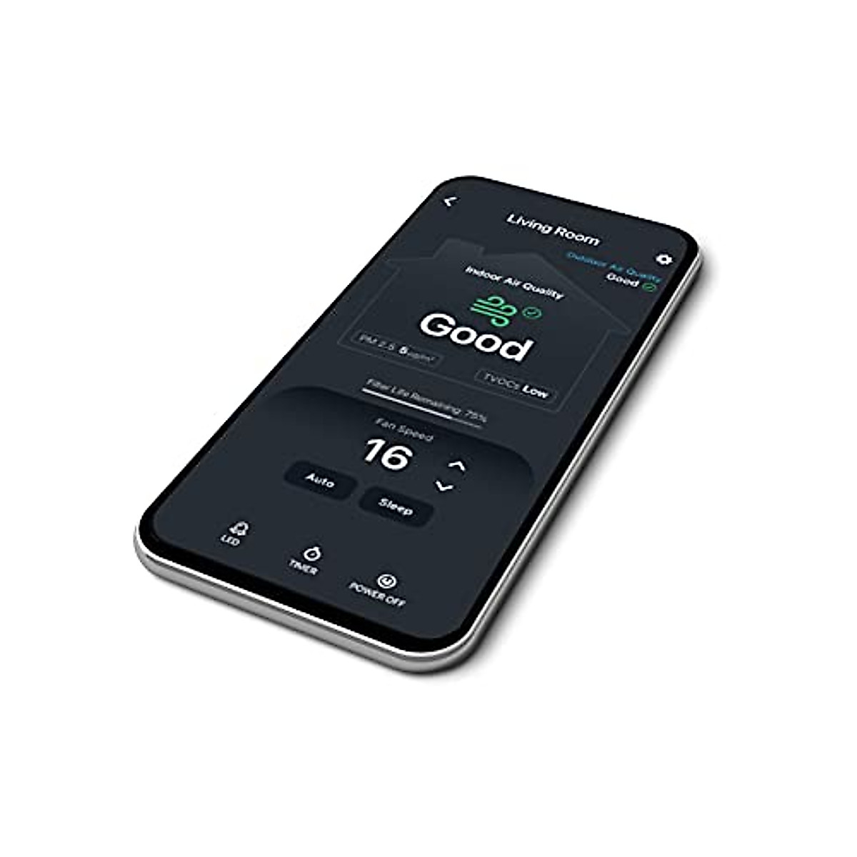 Carrier Smart Air Purifier Includes HEPA Filter and Air Quality Sensor, AHAM Verified for Rooms up to 560 Sq. Ft. with 360 Degree Filtration, White, 31.5 Inches (RMAP-SXL)