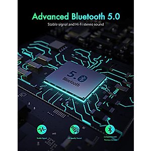 Aisidra Bluetooth Transmitter Receiver V5.0 Bluetooth Adapter for Audio, 2-in-1 Bluetooth AUX Adapter for TV/Car/PC/MP3 Player/Home Theater/Switch, Low Latency, Pairs 2 Devices Simultaneously
