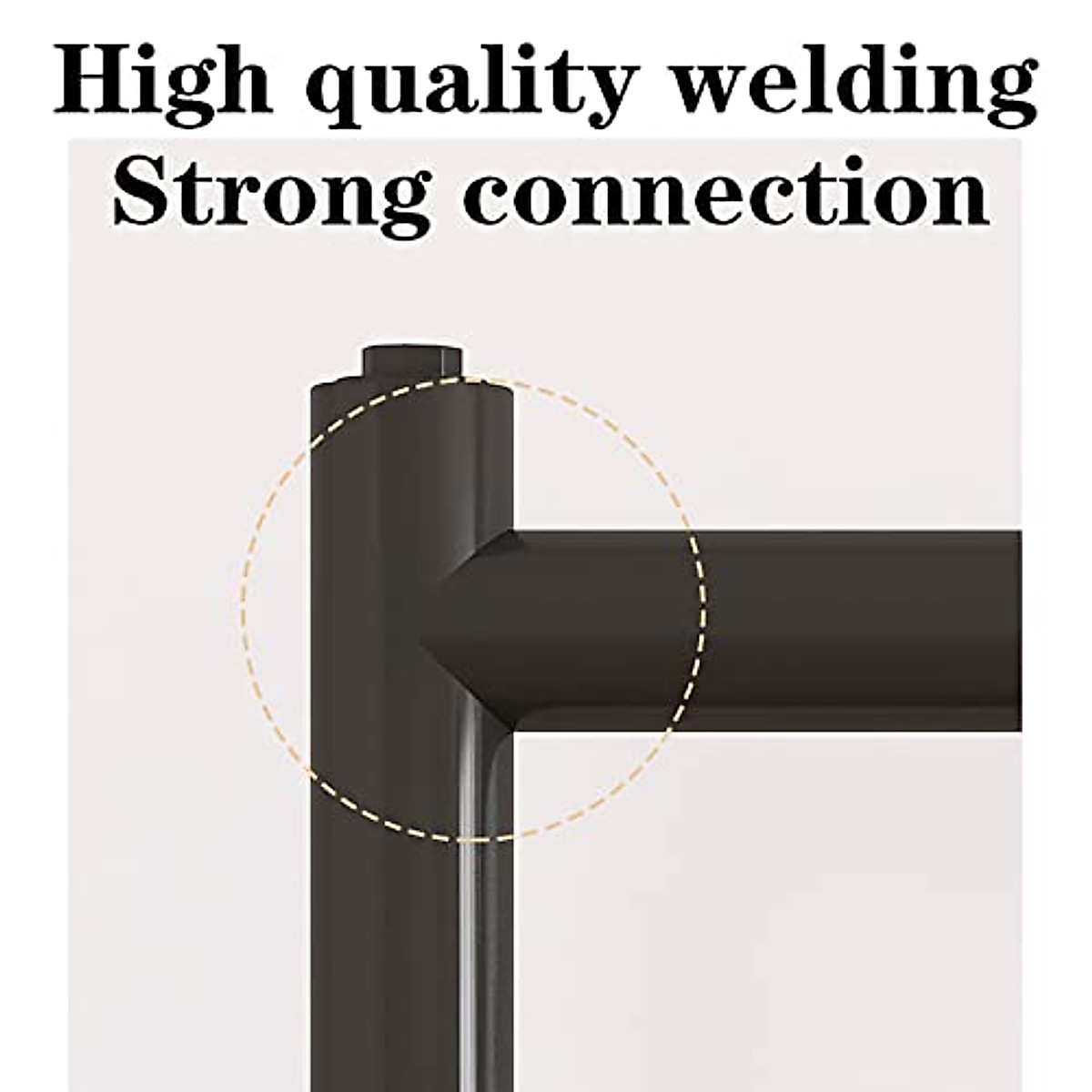 Garment Clothing Rack Standing Coat Rack Closet Rods, Metal Rolling Clothes Organizer Shelves for Hanging Clothes, Laundry Hanger Stand Wardrobe, 100×150cm ( Color : Black , Battery *1 : 100x150cm )