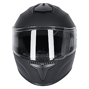 Full Face Motorcycle Street Bike Helmet with Motorcycle Gloves for Men and Women + 2 Visors DOT Model and Helmet Lock for BMX ATV MTB Riding, Road Racing, Cycling(MH-Matte Black, Medium)