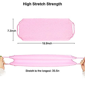 Back Scrubber for Shower，WOVTE 2 Pack Stretchable Nylon Exfoliating Body Scrubber Washcloth Towel Deep Cleans Skin Massages Blood Circulation Back Washer for Shower Men Women