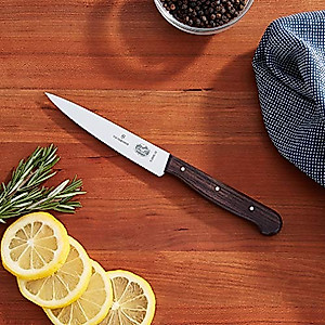 Victorinox Swiss Army 4-3/4-Inch Utility Knife, Wavy, Rosewood Handle