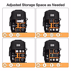 MOSISO Camera Backpack, DSLR/SLR/Mirrorless Photography Tactical Camera Bag Case with Tripod Holder & 15-16 inch Laptop Compartment Compatible with Canon/Nikon/Sony/DJI Mavic Drone, Black