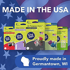 Glue Dots Double-Sided Permanent Micro Dots, 1/8'', Clear, Roll of 325