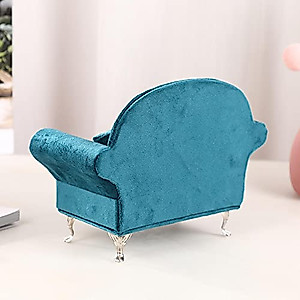 rockible Fashion Sofa Bed Jewelry Box Dollhouse Furniture Women Jewelry Case Jewelry Trinket Box for Bedside Table Living Room Closet Dresser Decor, Green