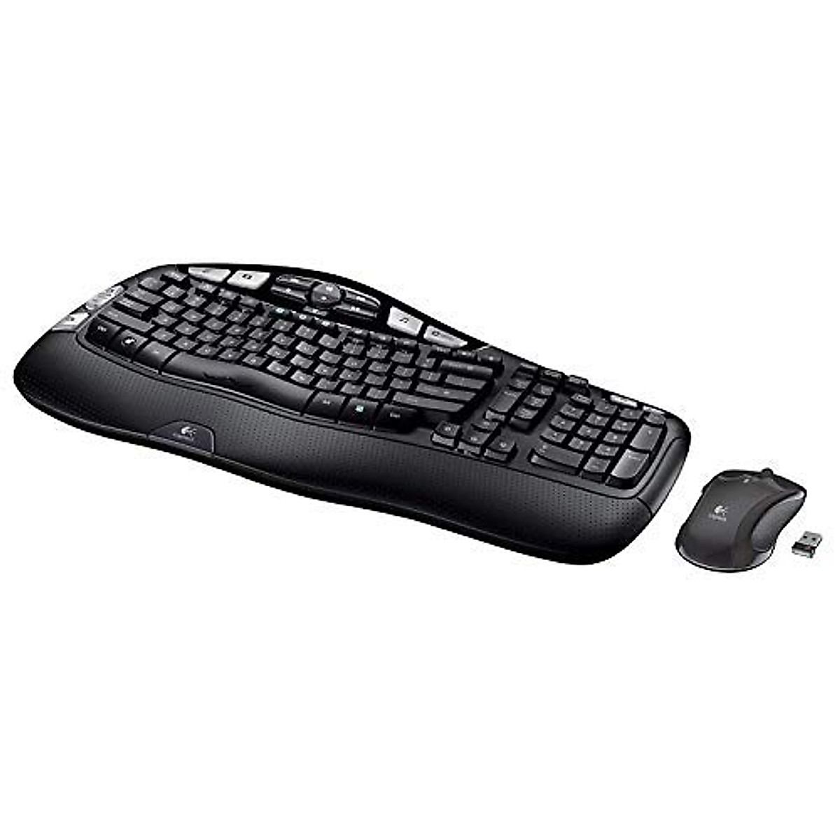 Logitech MK550 Wireless Wave K350 Keyboard and Mouse Combo — Includes Keyboard and Mouse, Long Battery Life, Ergonomic Wave Design with Wireless Mouse (with Mouse)