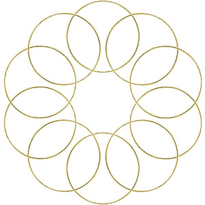 Coceca 10pcs 6 Inch Gold Metal Rings for Crafts Dream Catcher Ring, Metal Hoops for Dream Catcher and Crafts Centerpiece Table Decorations