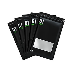 Sweet Decades 1 Ounce Bags - 50 Pack Lock & Seal Storage & Curing Bags Heat Sealable 6" x 9.8" x 3.15" Inch (1oz, 28g)