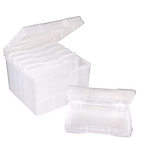 ArtBin 6947ZZ Photo & Craft Organizer Set, Large Box with [5] Plastic Storage Cases Inside, Clear