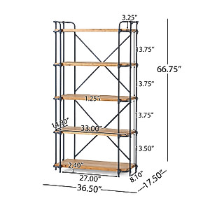 Christopher Knight Home Yorktown 5-Shelf Bookcase, Antique