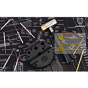 Pridefend Bench Block, Non-Slip Gun Armorers Block Made with Non Marring Materials Universal for M1911 Pistol and Other Handguns