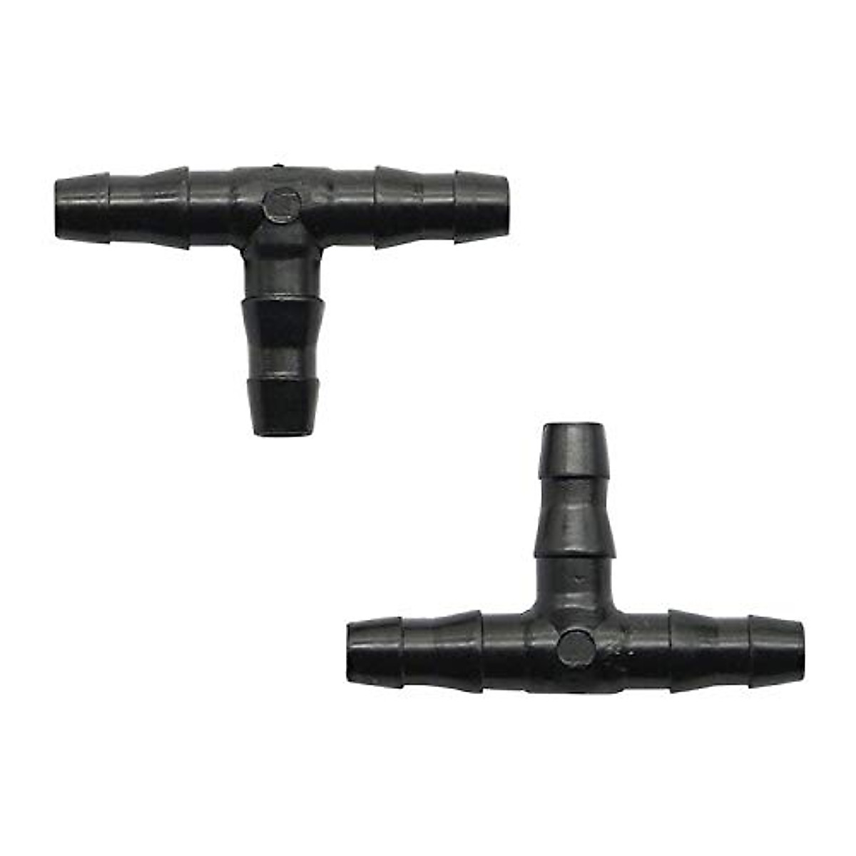 Kalolary 100PCS Barbed Tee Connectors Drip Irrigation, 4/7 mm Universal Barbed Tee, Drip Irrigation Joint Micro Spray Irrigation Joint for Watering Systems Garden Tool (4/7mm Tee Pipe)