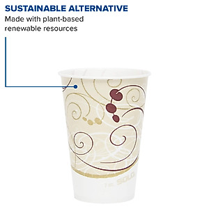 SOLO R7N-J8000 7 oz Symphany Waxed Paper Cold Cup (Case of 2000), beige, 3.7"