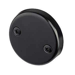 Artiwell Tip-Toe Tub Trim Set with Two-Hole Overflow Faceplate, Replacement Bath Drain Trim Kit with 2-Hole Overflow Faceplate and Universal Fine/Coarse Thread (MATT Black)