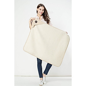 Radia Smart 5G Blocking, EMF Protection Baby Blanket, Pregnancy Belly Shielding, Organic Cotton, Cream, 35”x30