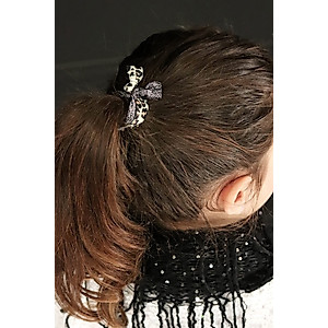 Kenz Laurenz Hair Ties Black Ponytail Holders - 20 Pack - No Crease Ouchless Elastic Styling Accessories Solid Pony Tail Holder Ribbon Bands