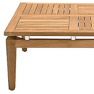ARMEN LIVING LCARCOTK Arno Outdoor Square Teak Wood Coffee Table