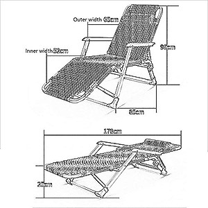 WYKDD Folding Zero Chair Outdoor Picnic Camping Sunbath Beach Chair Relax Chair Recliner Lounge Chairs