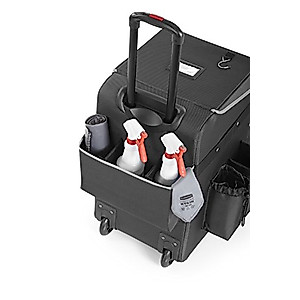 Rubbermaid Commercial Products-1902465 , Executive Quick Carts Mobile/Travel Office Cart for Housekeeper, Sales Rep, Medical Professionals, Home Healthcare, Teachers - Large, Dark Gray