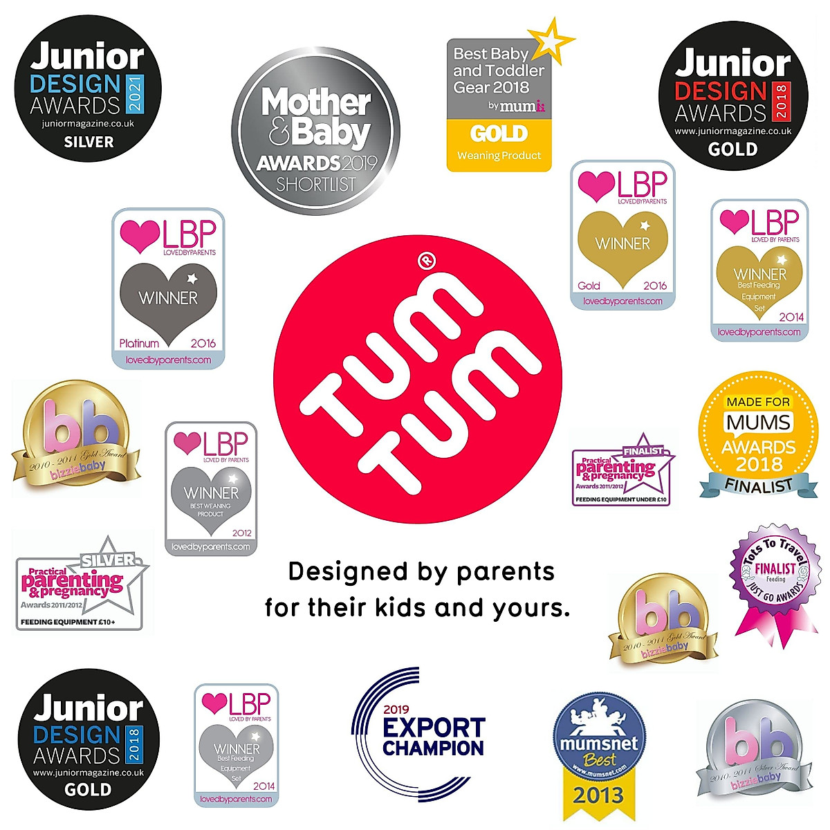 TUM TUM Baby Cutlery with Case, Baby Spoon & Fork Set, Baby Cutlery for Babies, First self Feeding Cutlery, Silicone Baby Spoon & Fork, 6 Months Plus, (Pink)