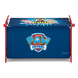 Delta Children PAW Patrol Toy Box Toy Box with Retractable Fabric Top, Blue