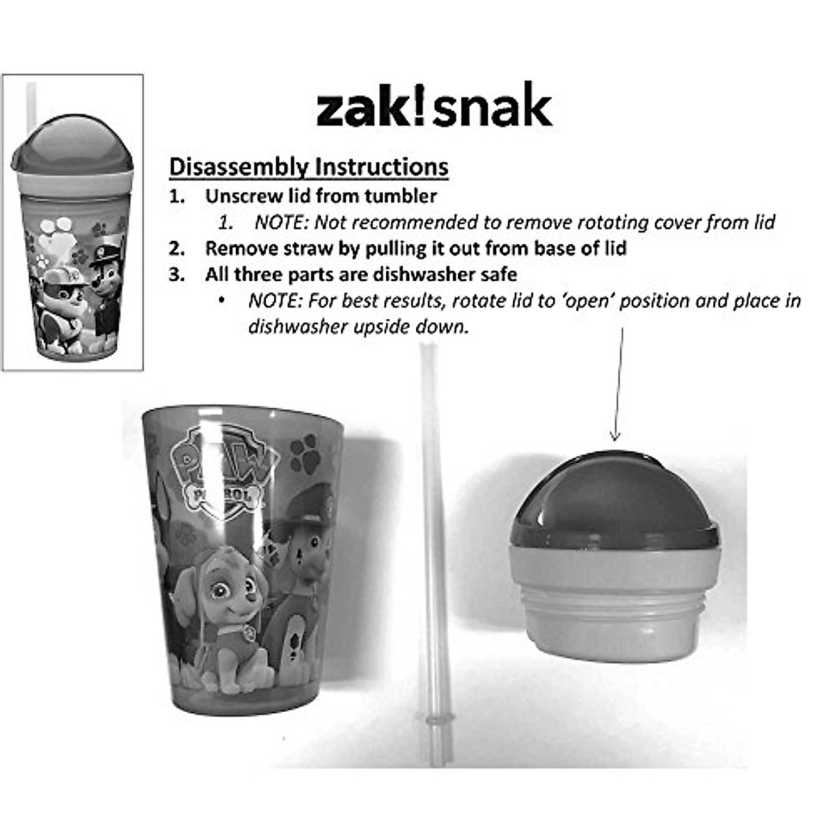 Zak Designs Cars 3 ZakSnak All-In-One Drink Tumbler + Snack Container For Toddlers – Spill-proof 4oz Snack Container Screws Securely Onto 10oz Tumbler With Accessible Straw, Cars 3