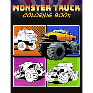 Monster Truck Coloring Book: A Collection of 50 Cool Monster Trucks | Relaxation Coloring Pages for Kids, Adults, Boys, and Car Lovers (Cars Coloring Book)