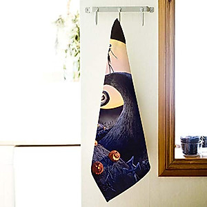 MSGUIDE The Nightmare Before Christmas Hand Towels Ultra Soft Highly Absorbent Bathroom Towel Multipurpose Thin Kitchen Dish Guest Towel for Hotel, Gym and Spa Christmas Decor (27.5" x 15.7")
