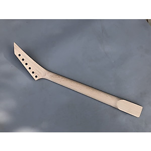 Maple Guitar Neck 24Fret 25.5inch Rosewood Fretboard Shark Fin Inlay Bolt One Heel Reversed head