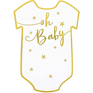 Baby Shower Predictions and Advice Cards, 50 Pack, Gold Foil, 5 x 7 in